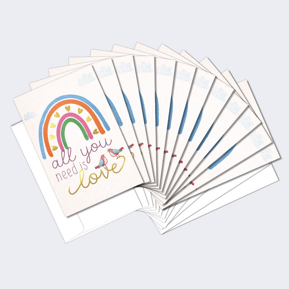 Love Rainbow 12 Pack Notecards – Tree-Free Greetings