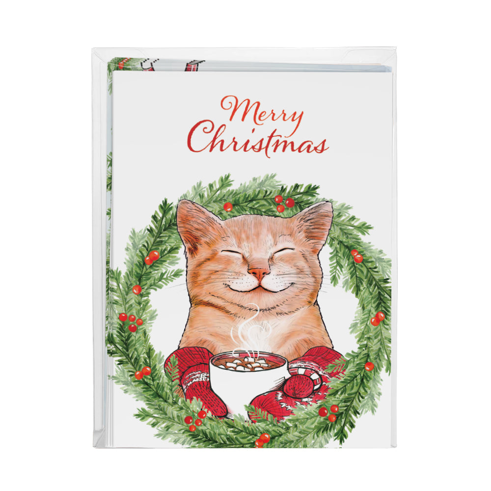 Joyous Cat Holiday Box 16 Pack – Tree-Free Greetings