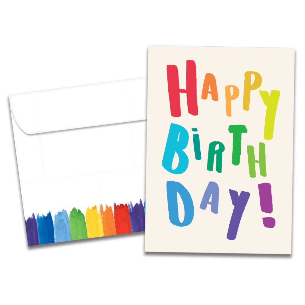Birthday Rainbow Birthday Greeting Card 6 Pack – Tree-Free Greetings