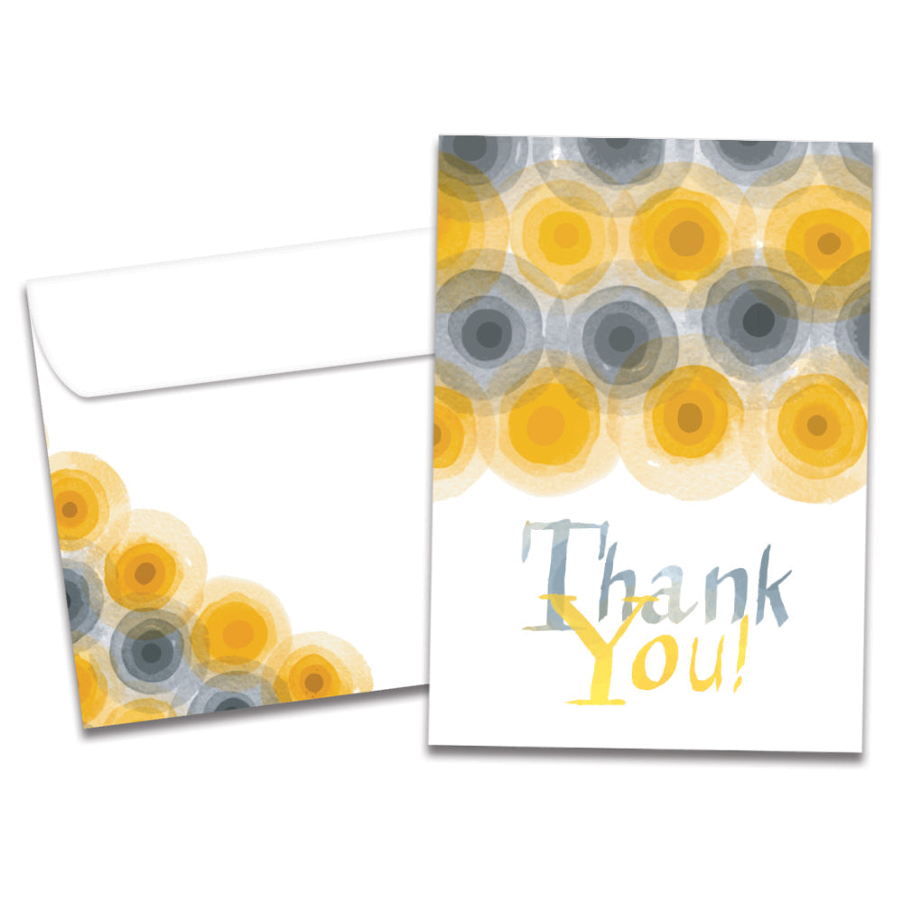Watercolor Thanks Thank You Greeting Card 6 Pack – Tree-Free Greetings