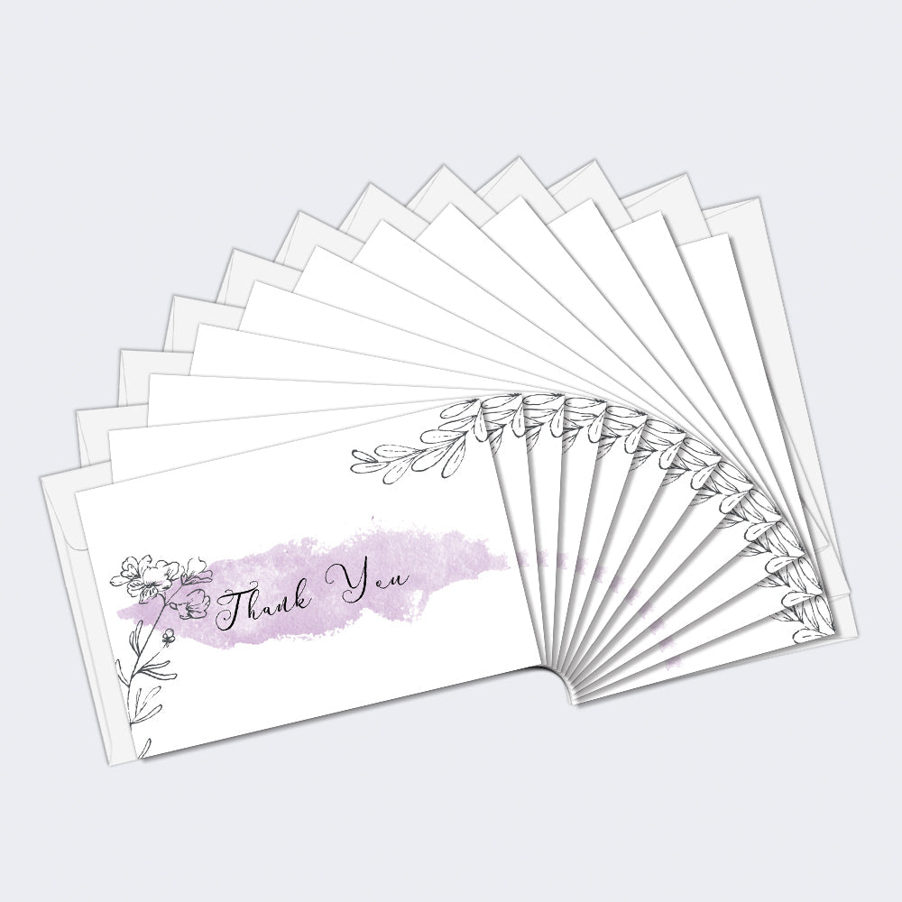 Lavender Floral Sympathy 4 12 Pack – Tree-Free Greetings