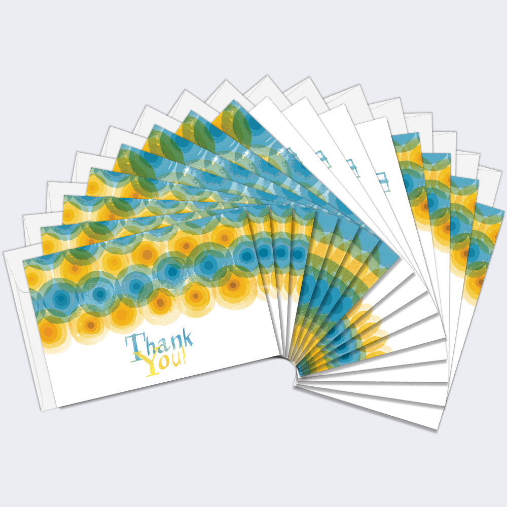 Teal and Yellow General 16 Pack – Tree-Free Greetings