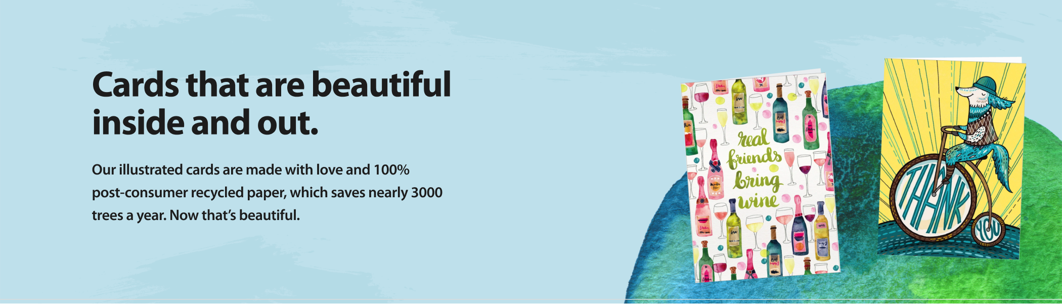 Illustrated Recycled Paper Greeting Cards from Tree-Free – Tree-Free ...