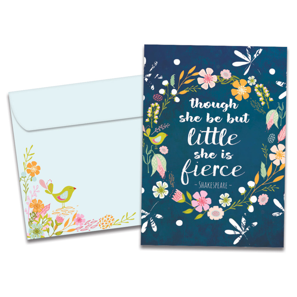 Little And Fierce Friendship Greeting Card 6 Pack – Tree-Free Greetings