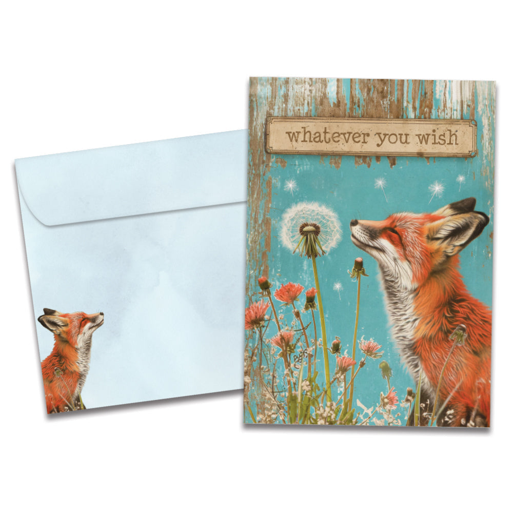 Fox Wishes Greeting Card 6 Pack – Tree-Free Greetings