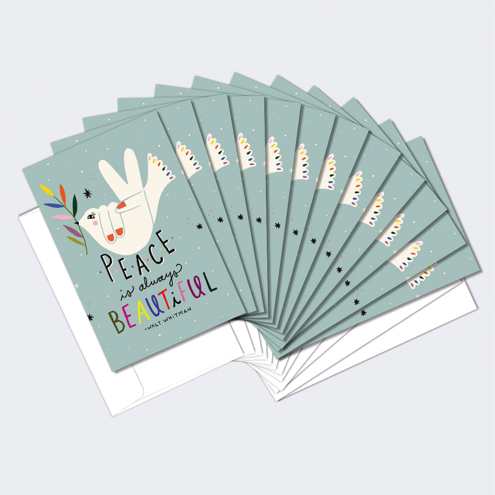Beautiful Peace 12 Pack Notecards – Tree-Free Greetings