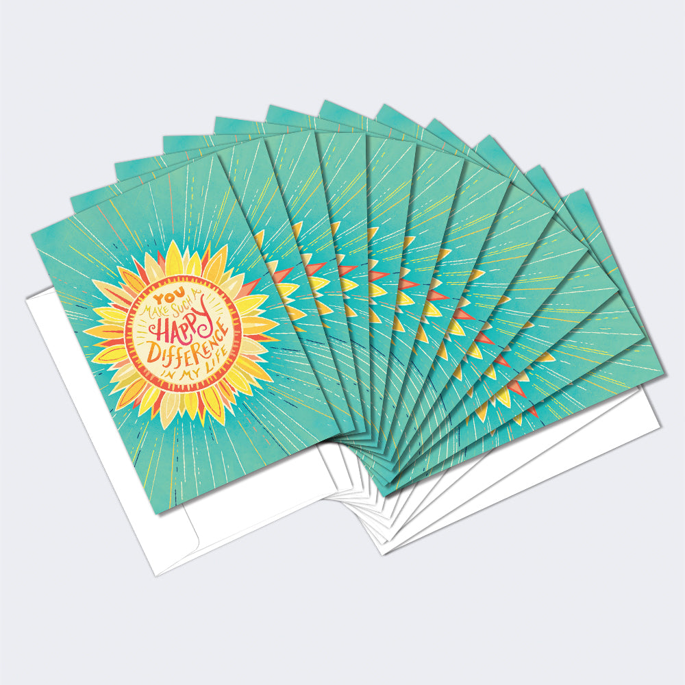 Happy Difference 12 Pack Notecards – Tree-Free Greetings