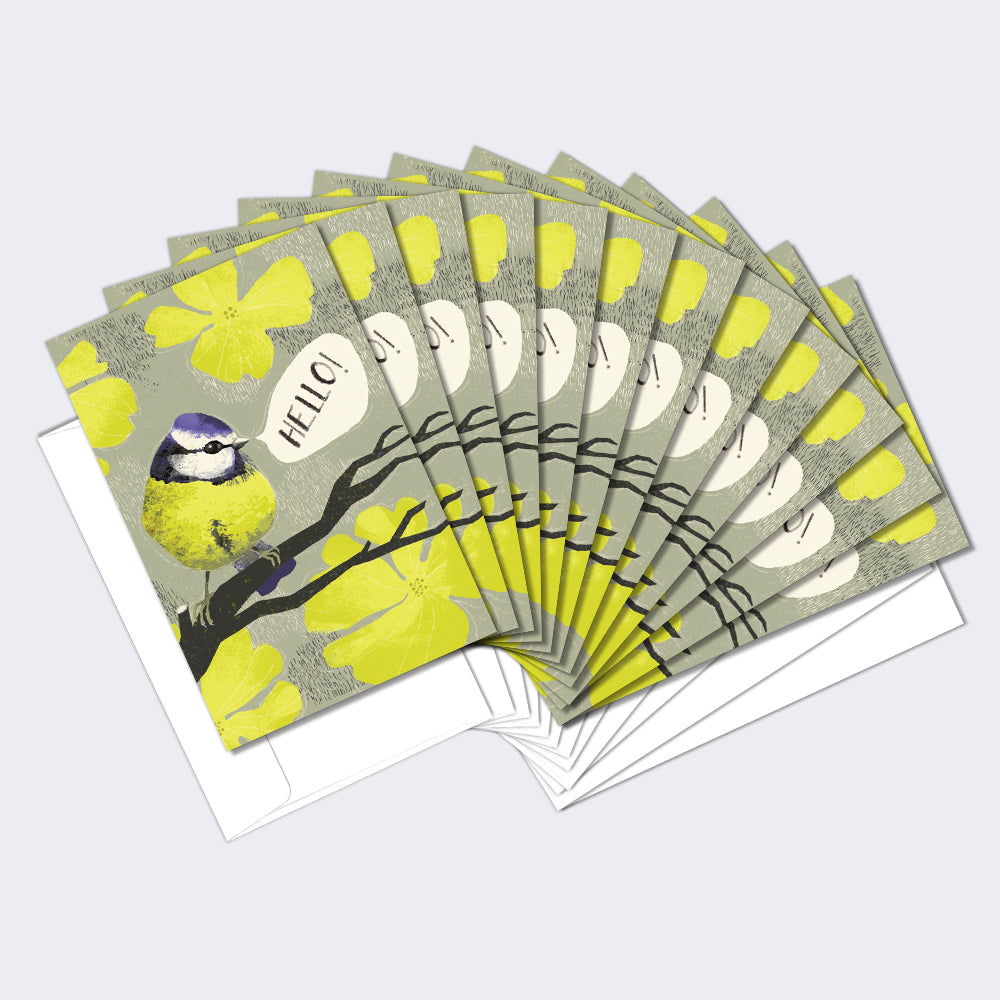 Hello Yellow 12 Pack Notecards – Tree-Free Greetings