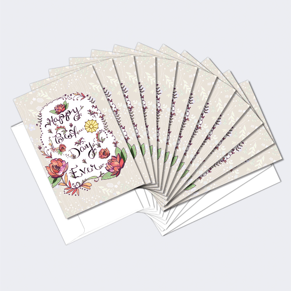 Best Day Ever 12 Pack Notecards – Tree-Free Greetings