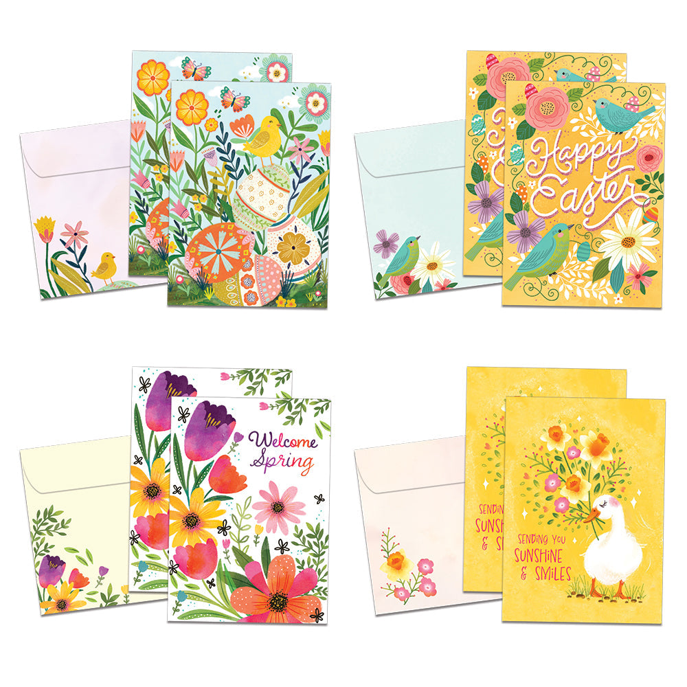 Bright Spring Beauty Easter 8 Pack Tree Free Greetings
