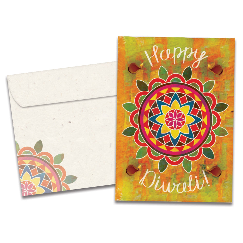 Rangoli Diwali Single Card – Tree-Free Greetings