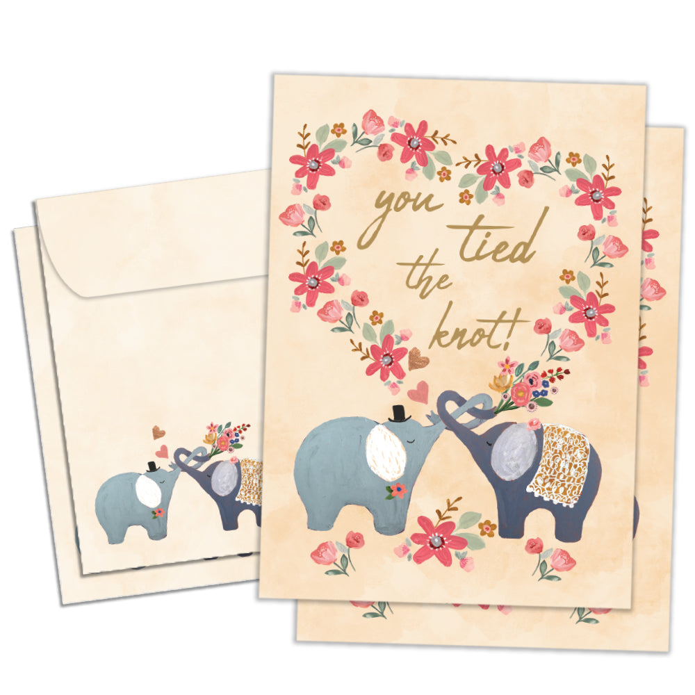 Tied The Knot Elephants 2 Pack – Tree-Free Greetings
