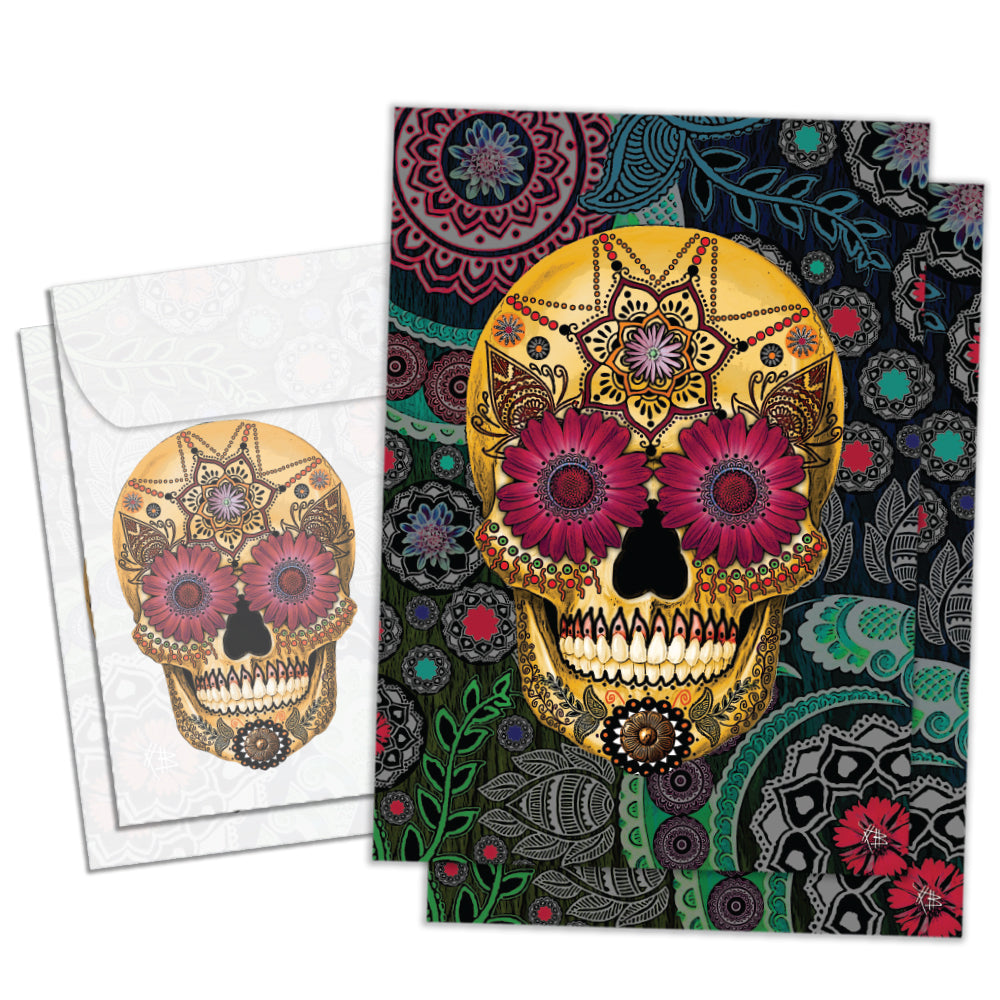 Sugar Skull Paisley 2 Pack – Tree-Free Greetings