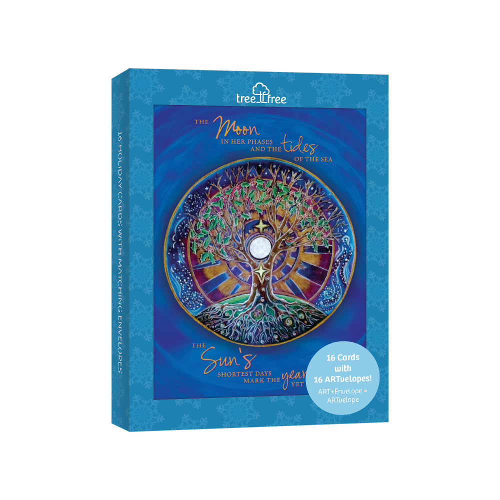 Winter Solstice Mandala Holiday Box 16 Pack – Tree-Free Greetings