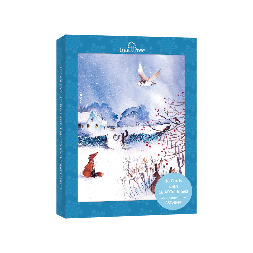 Winter Serenity Holiday Box 16 Pack – Tree-Free Greetings