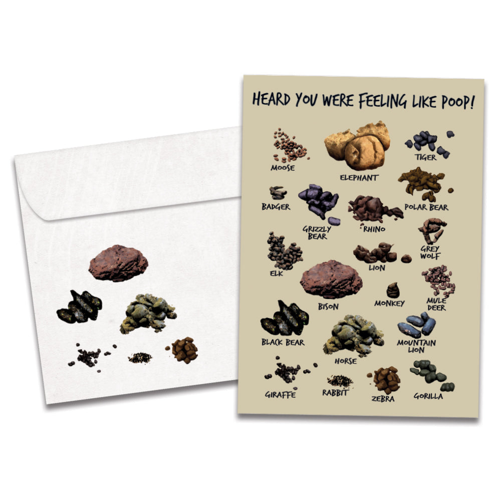 Feeling Like Poop Get Well Greeting Card – Tree-Free Greetings