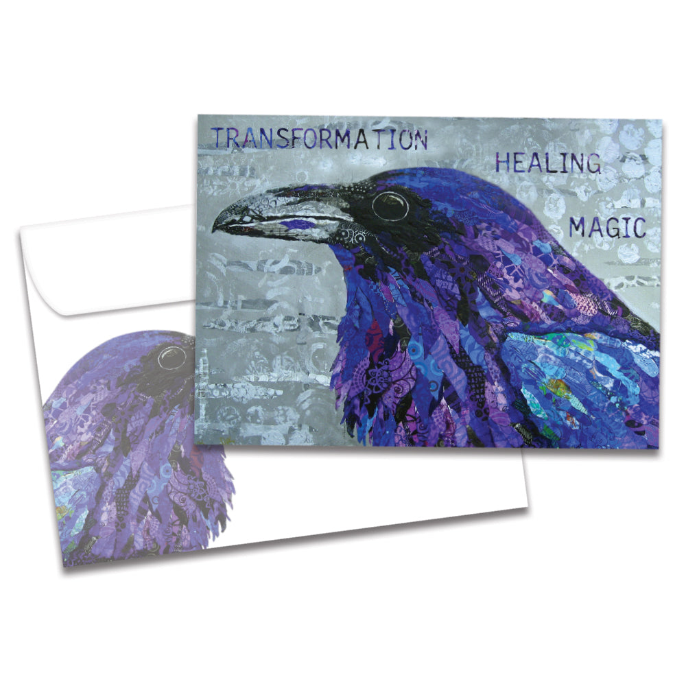 Healing Raven Greeting Card 6 Pack – Tree-Free Greetings