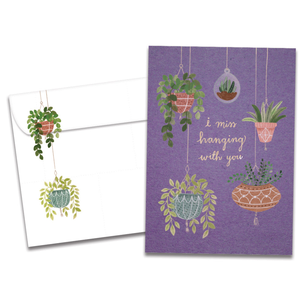 Hanging Plants Thinking Of You Card – Tree-Free Greetings