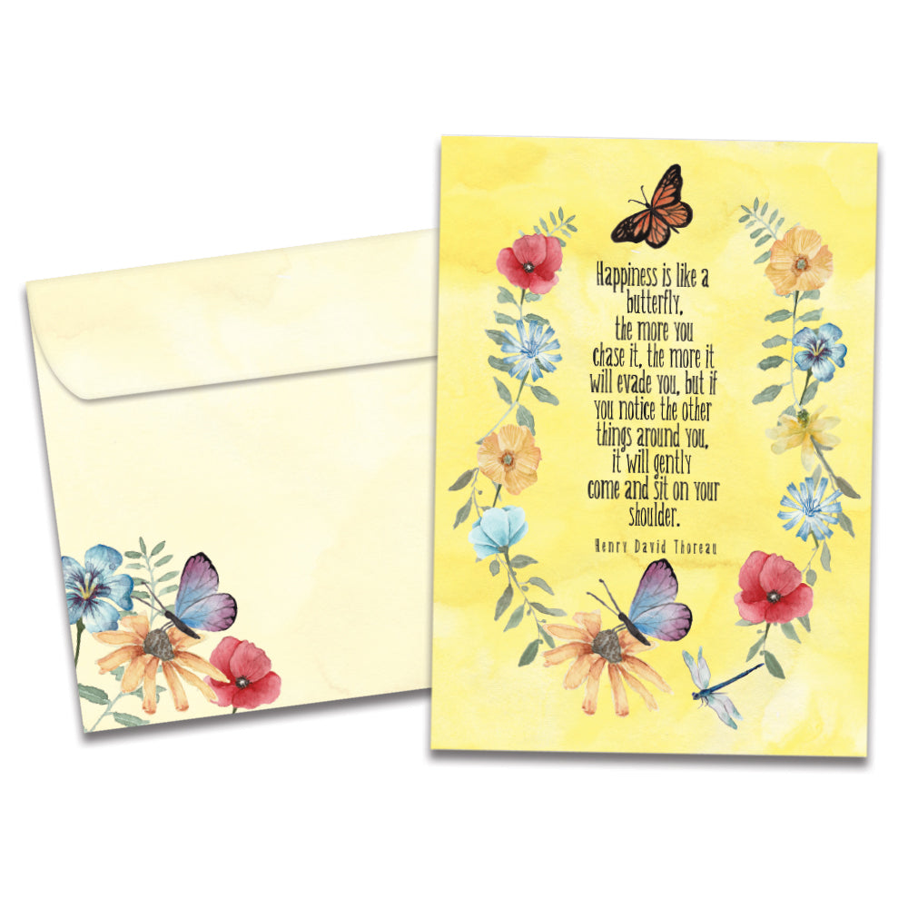 Happy Butterflies Greeting Card 6 Pack – Tree-Free Greetings