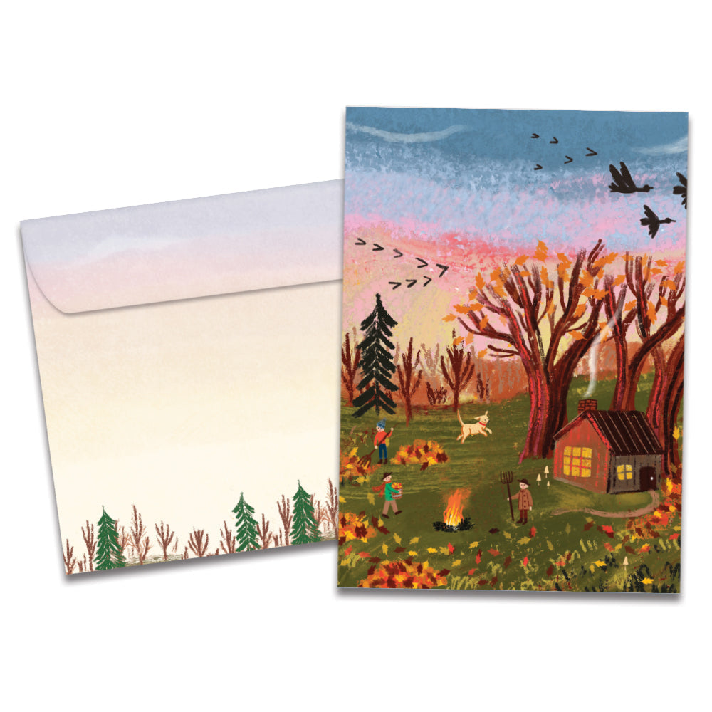 Falling Leaves Greeting Card – Tree-Free Greetings