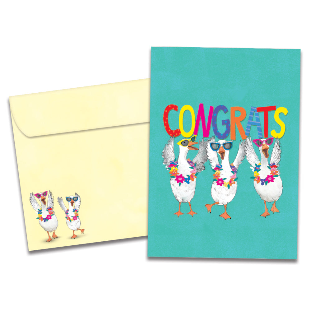 Celebrating Ducks Greeting Card – Tree-Free Greetings