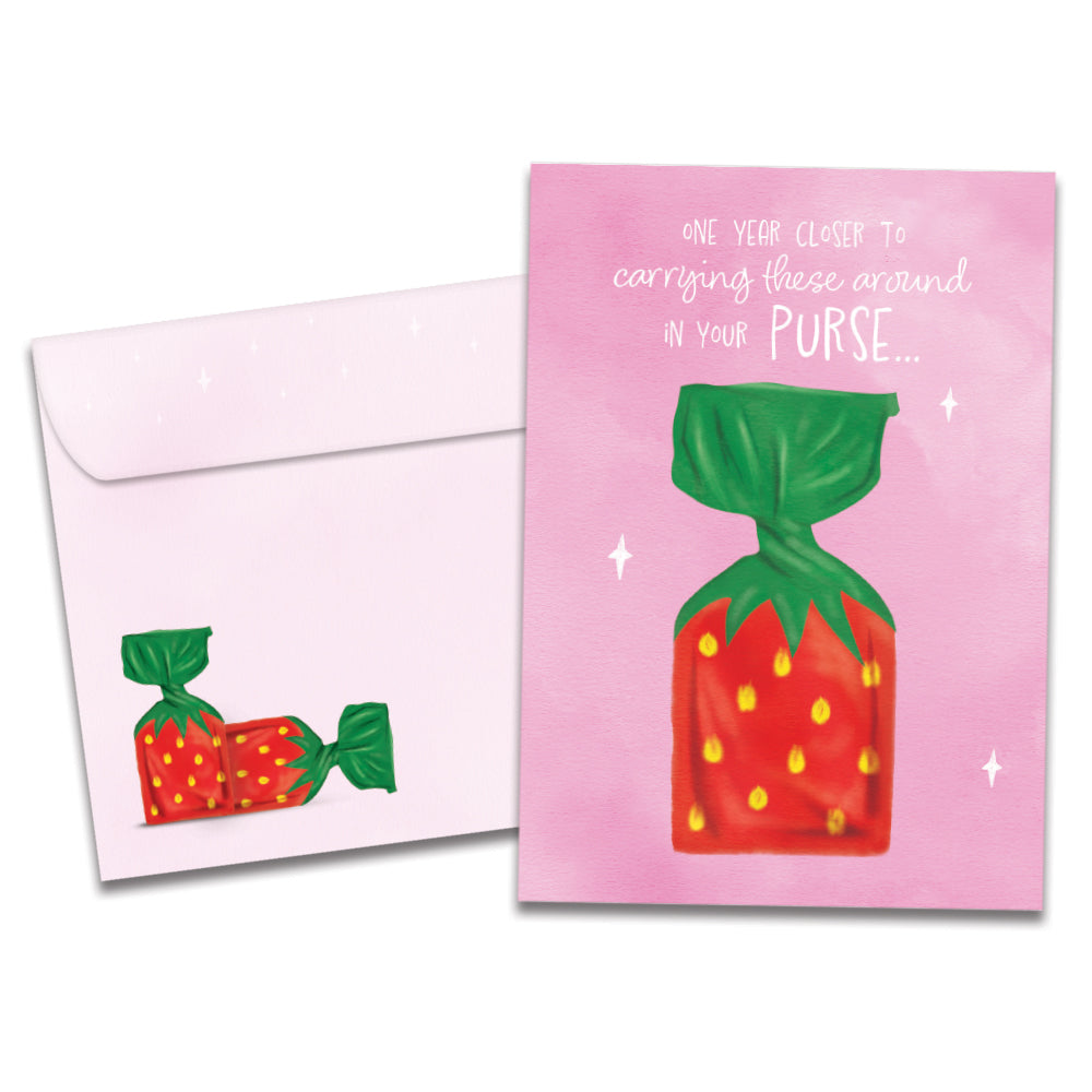 Strawberry Candy Greeting Card – Tree-Free Greetings