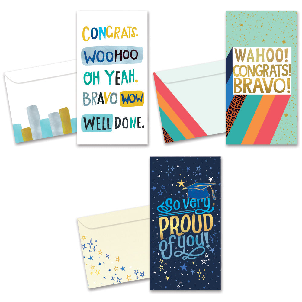 Sparkle Congrats Money Holder Card 12 Pack – Tree-Free Greetings