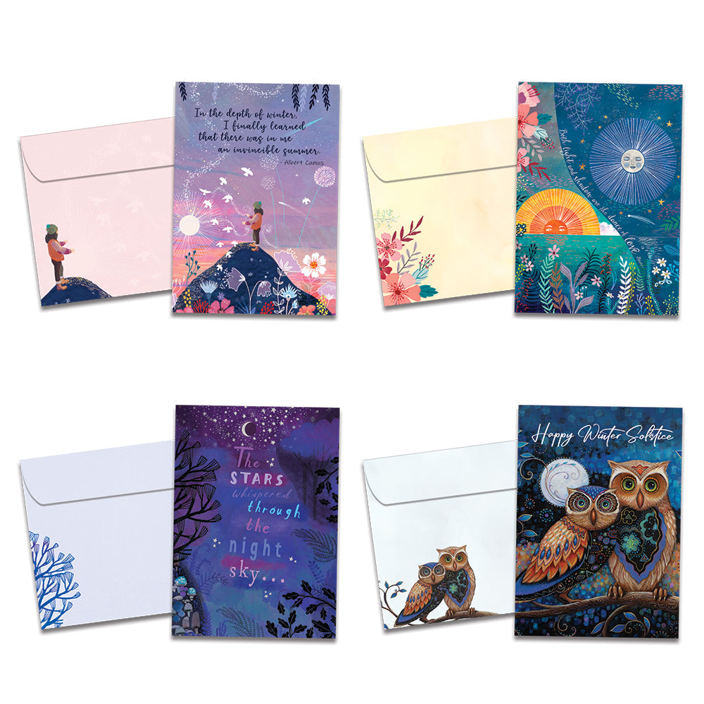 Winter Stars 16 Pack Assortment – Tree-Free Greetings